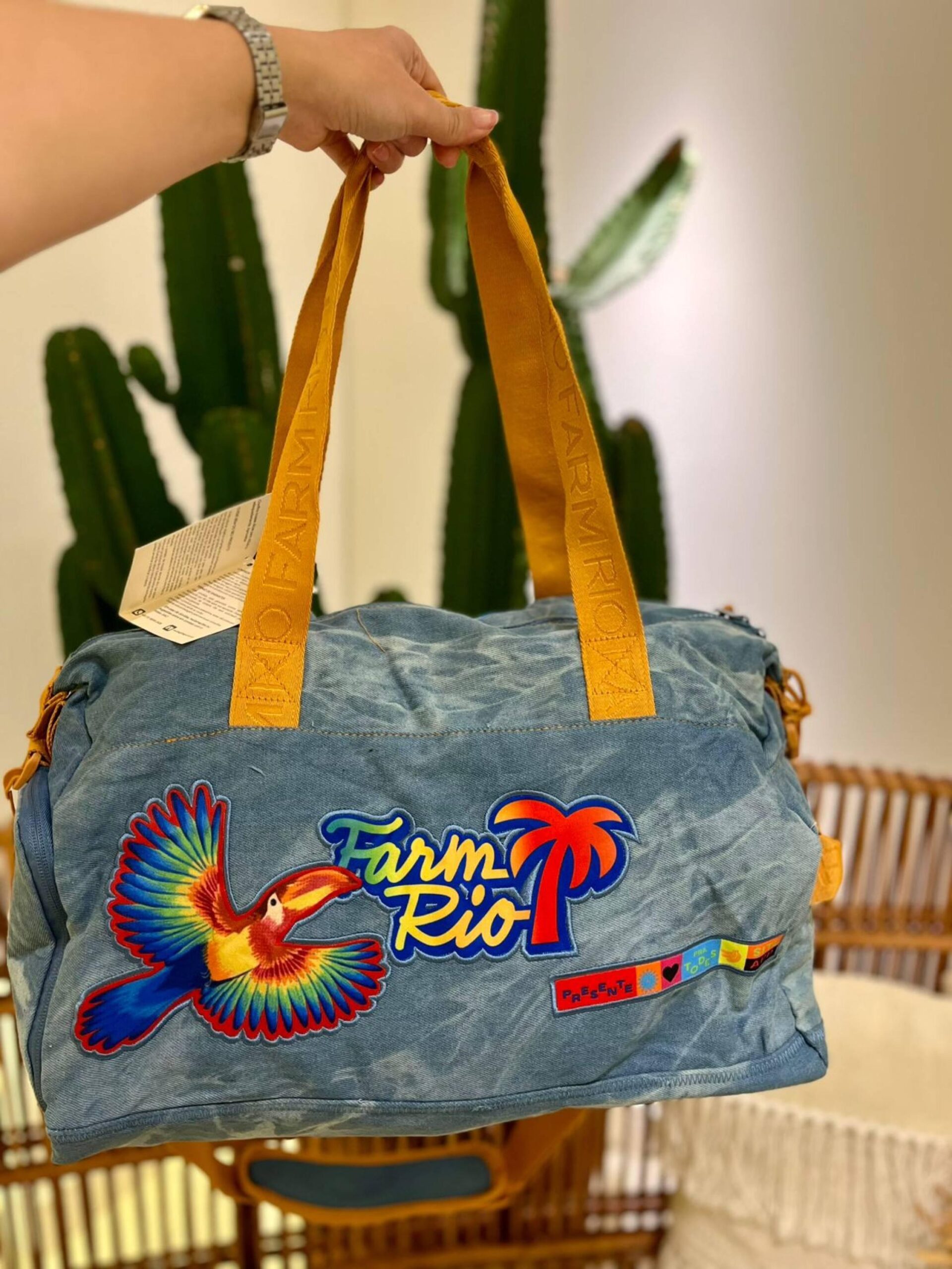 BOLSA VIVA PATCH RIO AZUL – Bella e Fashion